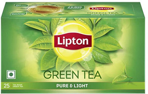 Lipton GREEN TEA PURE & LIGHT 25 TEA BAGS X PACK OF 1 Green Tea Bags ...
