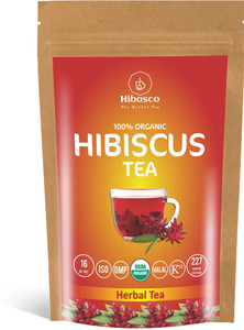 HIBASCO Organic Hibiscus Tea (454gm), Rosella Flower Tea, Herbal Tea ...