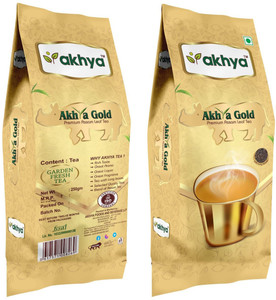 Akhya GOLD PREMIUM RICH & AROMATIC ASSAM BLACK BLENDED CTC TEA-250g ...
