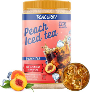 TEACURRY Peach Flavored Instant Iced Tea Mix - Flavorful, Natural ...