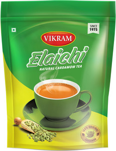 Vikram Elaichi Tea Blended with 100% Natural Ground 1Kg Cardamom Tea ...