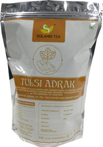 solanki tea Tulsi ginger Flavour tea (250 g) Tulsi, Ginger Tea Pouch ...