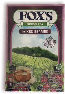 FOX'S Fusion Mixed Berries Flavoured Black Tea 15 Enveloped Tea Bags ...