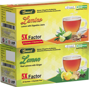 all greenz Lemon Ginger & Lemon Jeera.....Two Awesome Lemon Green Tea ...