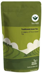 TEA MILL Traditional Green Tea Loose Leaf Wellness Pack – 100% Organic ...