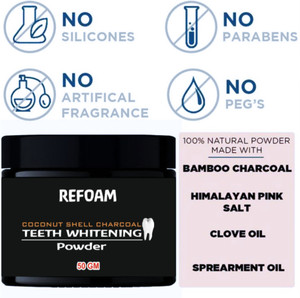 REFOAM 7 Day Result Teeth Whitening Charcoal Powder | Gutka Stain ...