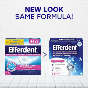 Efferdent Anti-Bacterial Denture Cleanser Tablets, 40 Count Teeth ...