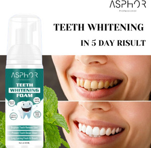 ASPHOR PROFESSIONAL Teeth Whitening foam Make Teeth Sparkle And White ...