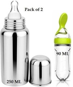 HS MART Baby Feeding Milk Bottle - 300 ml - Steel baby bottles online ...