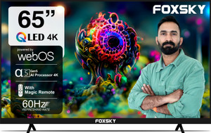 Foxsky 165 cm (65 inch) QLED Ultra HD (4K) Smart Google TV with Dolby ...