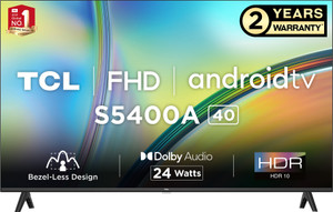 TCL S5400A 101 cm (40 inch) Full HD LED Smart Android TV with Google ...