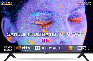 Sansui 109 cm (43 inch) Ultra HD (4K) LED Smart Android TV with Dolby ...