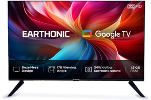 EARTHONIC 80 cm (32 inch) QLED HD Ready Smart Android TV with 1N Audio ...
