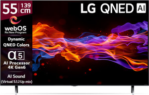 LG QNED 75 139 cm (55 inch) Ultra HD (4K) QNED Smart WebOS TV with AI ...