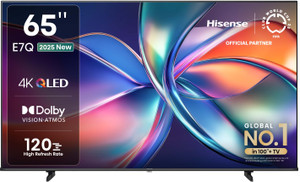 Hisense 65E7Q 164 cm (65 inch) QLED Ultra HD (4K) Smart VIDAA TV 2025 ...