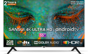 Sansui 140 cm (55 inch) Ultra HD (4K) LED Smart Android TV with Dolby ...