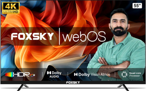 Foxsky 139 cm (55 inch) QLED Ultra HD (4K) Smart Google TV with Dolby ...
