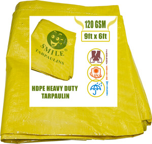 Smile Virgin HDPE Tarpaulins (9FT X 6FT 120 GSM Sheet Tirpal Tent - For ...