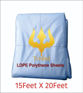 TrishulMarketingA Polythene Sheet 15Feet X 20Feet 80 Micron waterproof ...