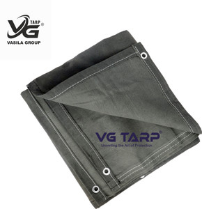 VG TARP Dark Green Color Cotton Canvas Tarpaulin 9 feet width x 9 feet ...