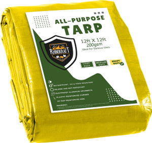 RHINOKraft 12ft x 12ft, 200 GSM | Water Proof TIRPAL Sheet | for Grain ...