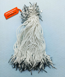 CRAFTWAFT White 100 pcs, Cotton File Tags Thread 8 inch Long for Tag ...