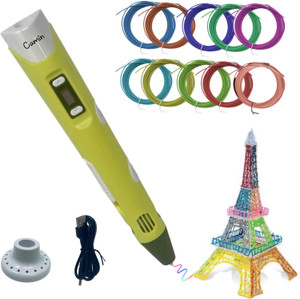 camin 3D Pen| 3D Pen with USB Cable| 3D Pen for Kids (10 Color PLA ...