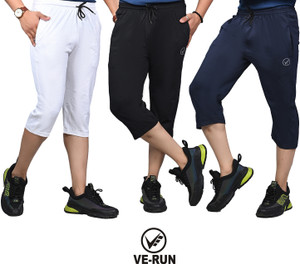 Ve Run Solid Men Three Fourths - Buy Ve Run Solid Men Three Fourths ...