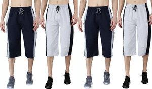 HINGE Striped Men Three Fourths - Buy HINGE Striped Men Three Fourths ...