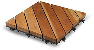 Sharpex Deck Tiles with Interlocking 1 Piece Teck Wood Floor Decking ...