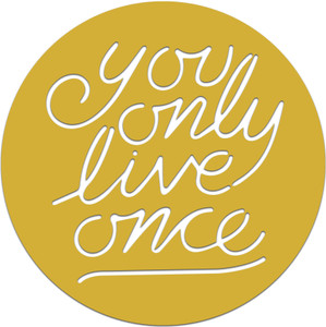 Decor Smart You Only Live Once Golden | Metal Wall Art Home Decor ...