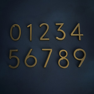 DecorTwist Metal House Number Modern Golden Door Number For Flat Door 4 ...