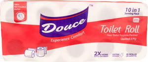 Douce Toilet paper - 2 ply 10 rolls - (230 sheets per roll) Toilet ...