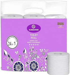 Submarine Super Soft 3 Ply High Absorbency Toilet Paper Tissue Roll ...
