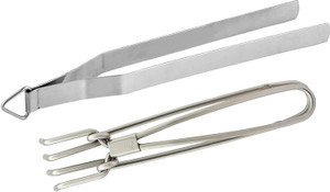 GrahLogy Stainless Steel Sansi,Chimta for Kitchen Tong/Pakked Holder ...