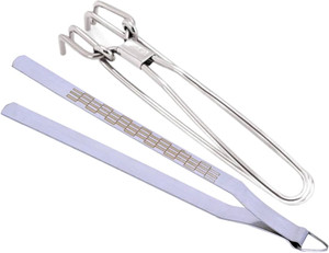 Qality Stainless Steel Roti and Momo Chimta with Pakkad 32 cm Utility ...