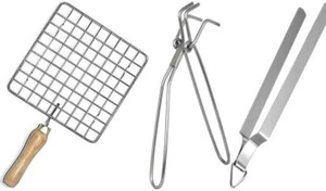 THE SF Roasting grill ss chimta and ss pakkad Jali Roti Roast Grill ...