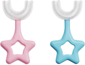O'pique U-Shape Toothbrush Food Grade Silicone 360° Oral Cleaning (Star ...