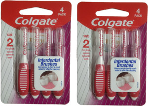 Colgate Total Interdental 2mm Size For Small Spaces Between Teeth (2x4 ...