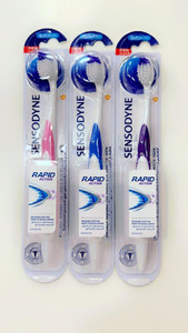 SENSODYNE RAPID ACTION TOOTH BRUSH SET OF 3 (MADE IN GERMANY) Soft ...