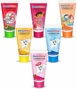Dentoshine Gel Toothpaste for Kids (Mango ,Orange, Strawberry ...