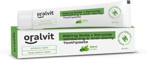 Oralvit Baking Soda & Peroxide Toothpaste for Whitening & Anti-Cavity ...