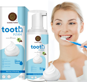KARMA TERRA Tooth Foam with Neem and Laung, 100 ml, For Healthy Gums ...