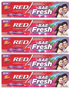 Dabur Red Bae Fresh Gel, 150gm(Pack-5)Fights Bad Breath, Cavity Germs ...