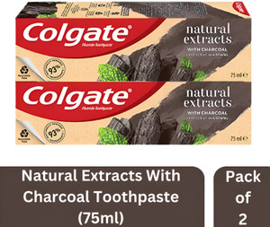 Colgate Natural Extracts with Charcoal + Effective Whitening (Pack of 2 ...