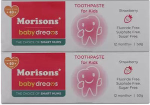 Morisons baby dreams strawberry tothpaste pack of 2 (50g) Toothpaste ...
