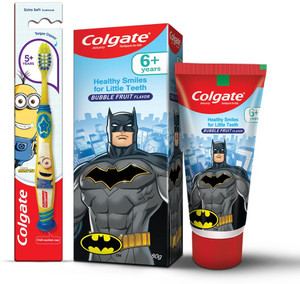 Colgate Kids (6+ yrs) Batman Toothpaste - 80g & Kids (5+ yrs) Minion ...