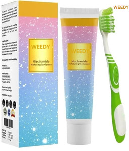 WEEDY Vitamin B3 Niacinamide Toothpaste with Charcoal Toothbrush ...