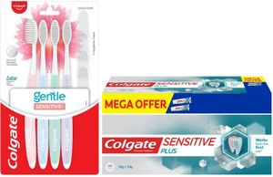 Colgate Sensitive Plus Toothpaste 70gm (Buy 1 Get 1) & Gentle Sensitive ...