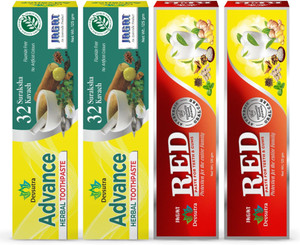 Jagat Devsutra Advanced & Red Toothpaste Combo for Teeth Whitening, No ...
